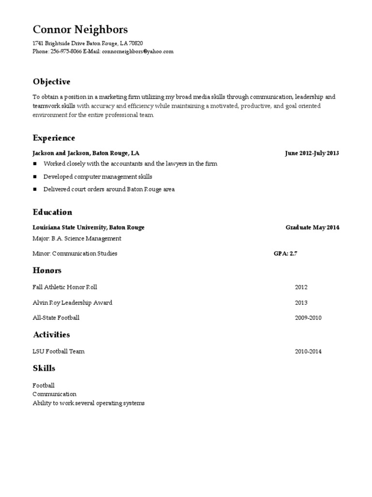Connor Resume | PDF | Business | Computers