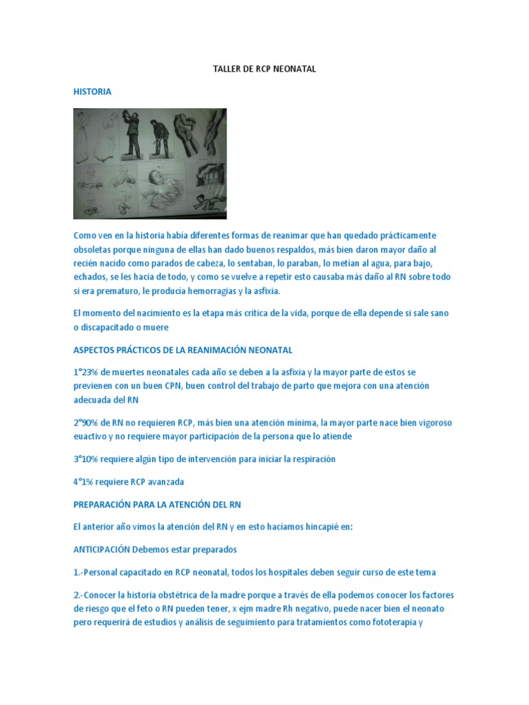 Guía Práctica de RCP Neonatal | PDF | Reanimación cardiopulmonar | Infantes