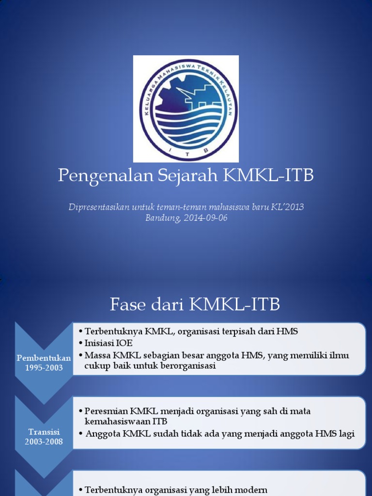 01 Sejarah KMKL Untuk Acara Prodi KL 2014-09-06 | PDF