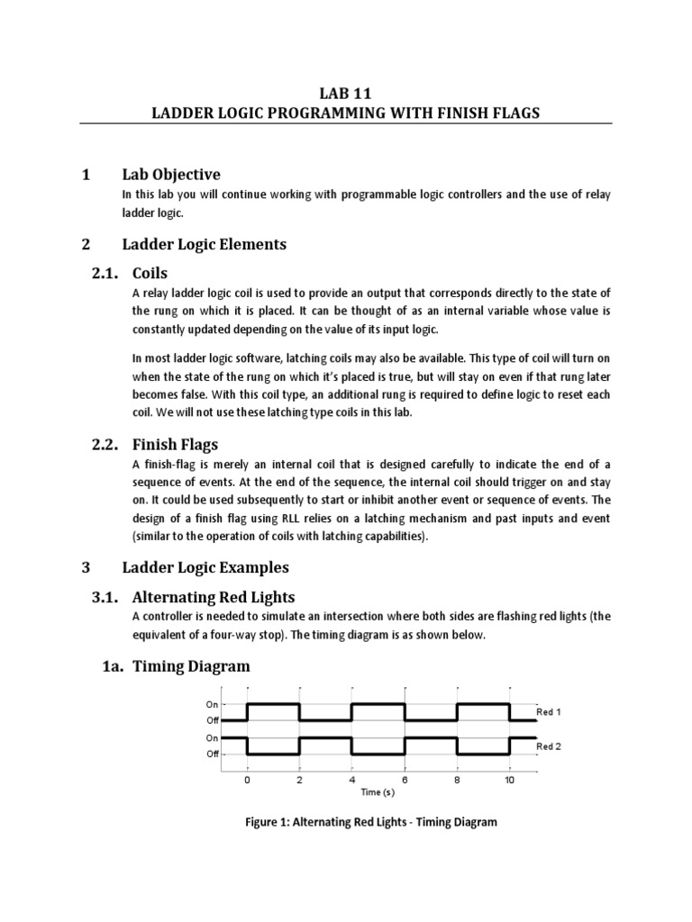 University of Minnesota Lab 11 - Ladder Logic 1 | PDF | Programmable ...