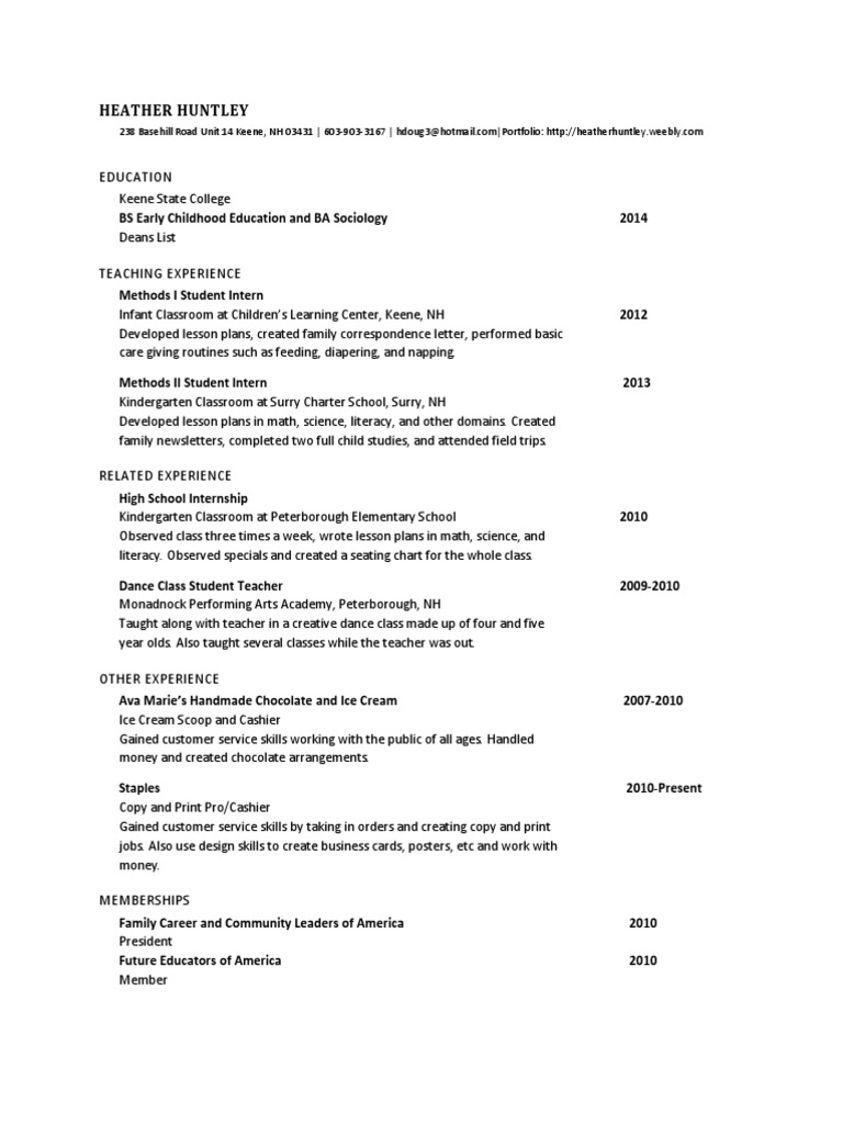 Heather Huntley's Teaching Portfolio | PDF