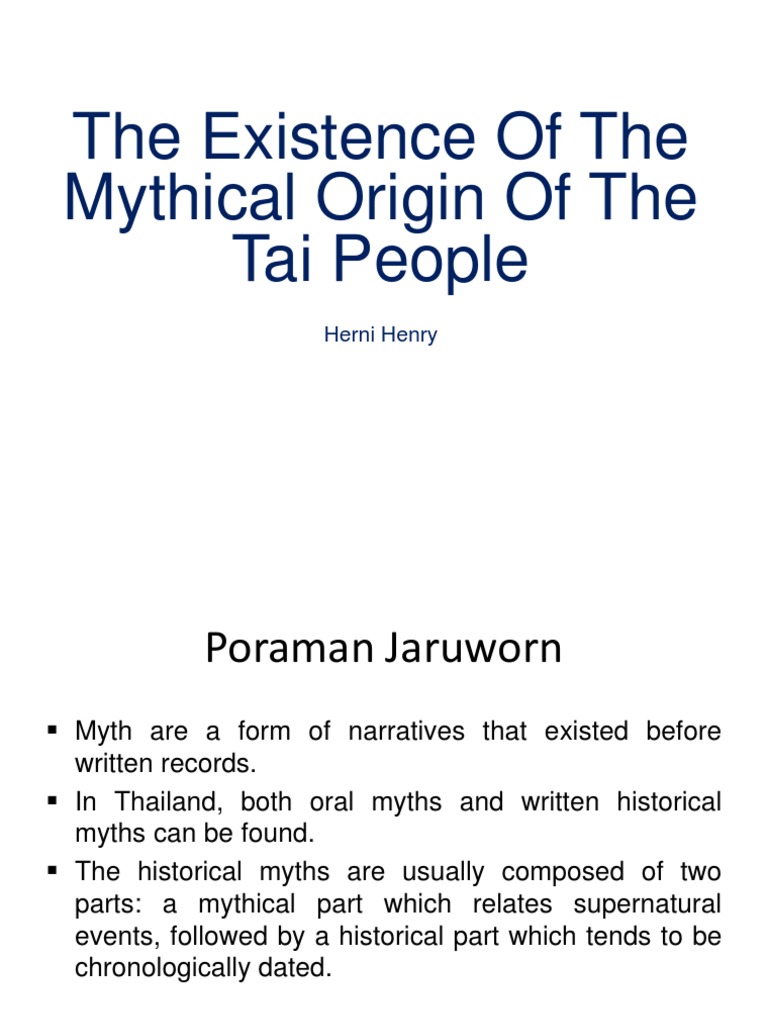 Myth of Tai People Origin | PDF | Southeast Asia | Asia