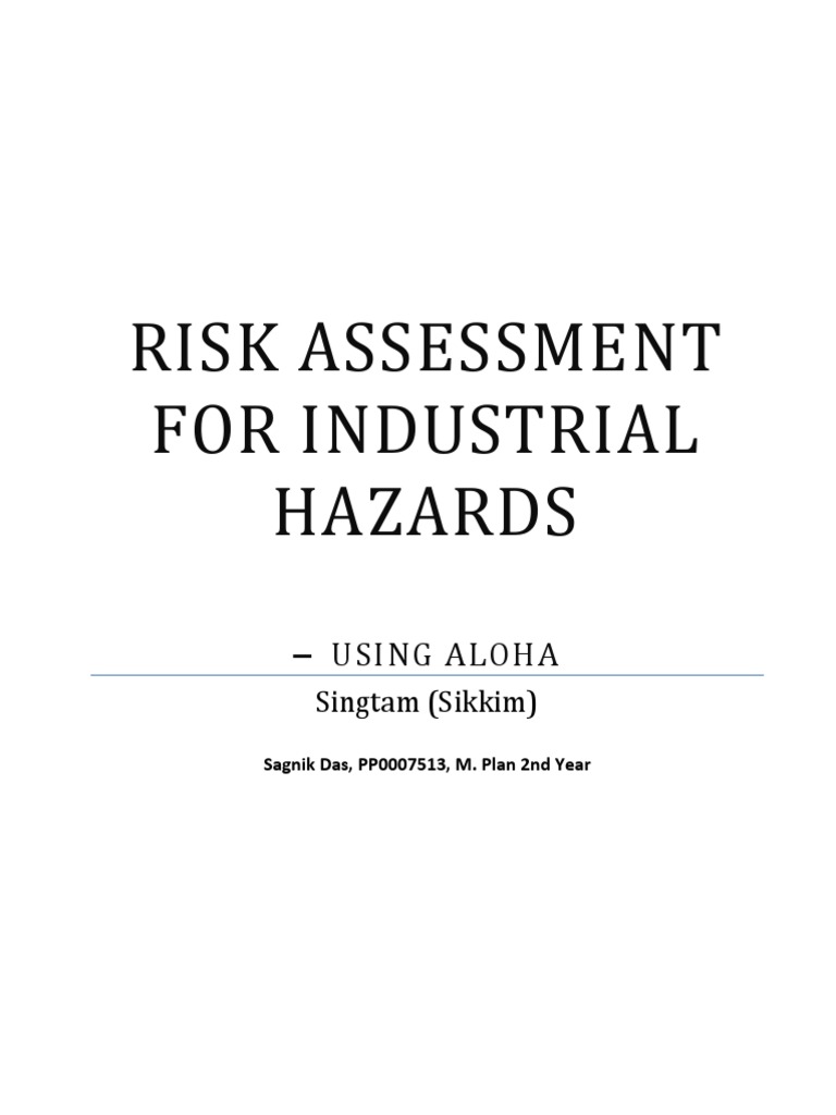 Industrial Risk Assessment Using ALOHA | PDF | Atmosphere Of Earth ...