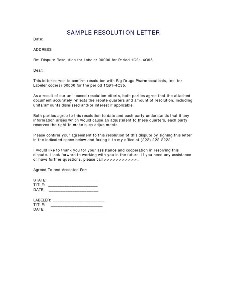 Resolution Letter | PDF