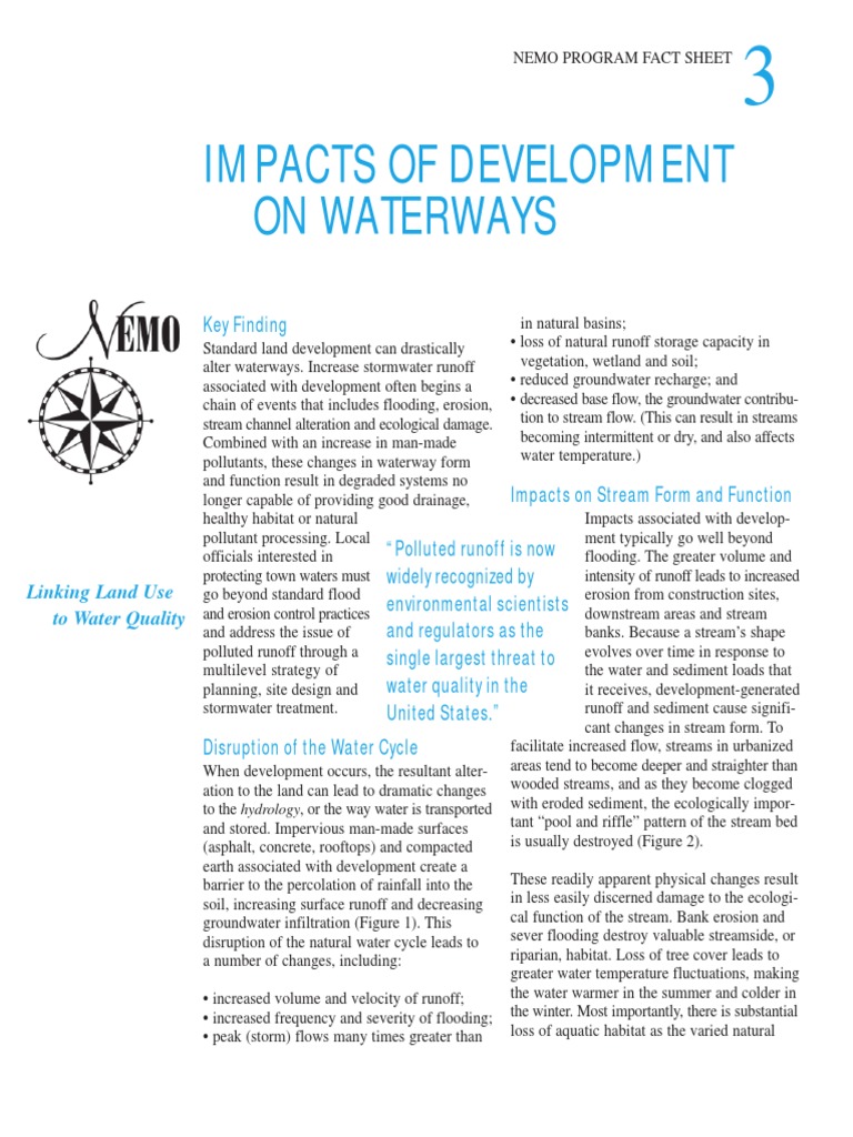 Impacts of Development On Waterways: Key Finding | PDF | Surface Runoff ...