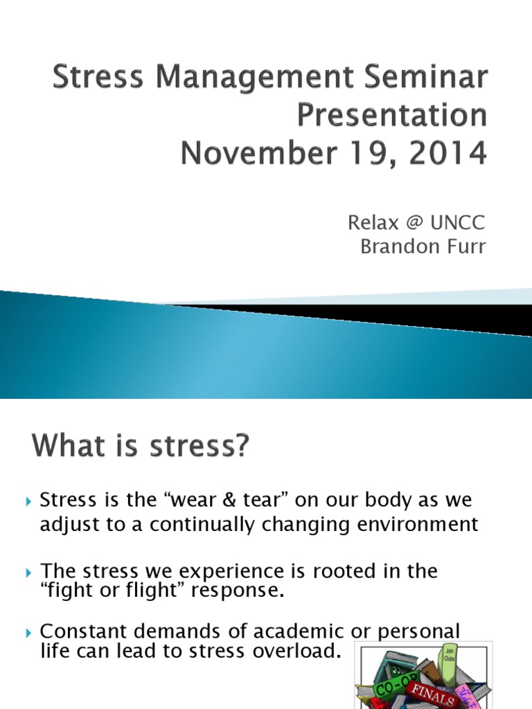 Stress Management Seminar Presentation | PDF | Relaxation (Psychology ...