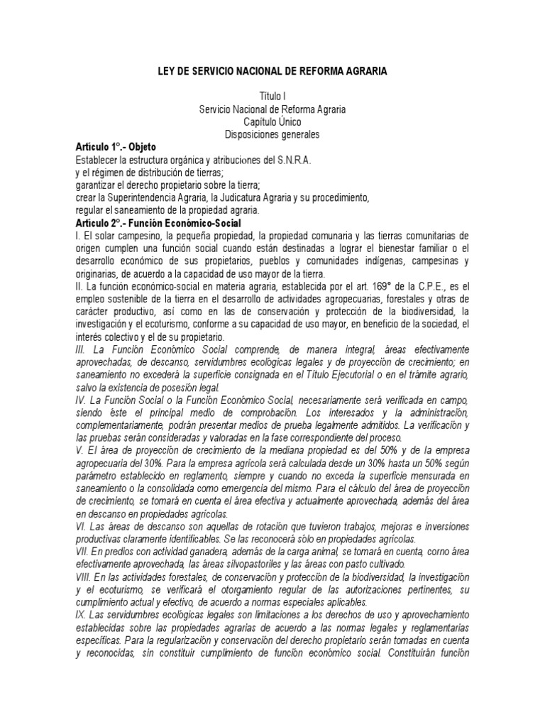 Estructura Del INRA | PDF | Propiedad | Juez