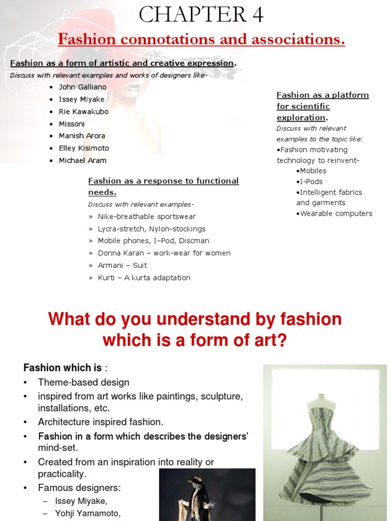 Fashion As A Form of Artistic & Creative Expression | PDF | Fur | Clothing