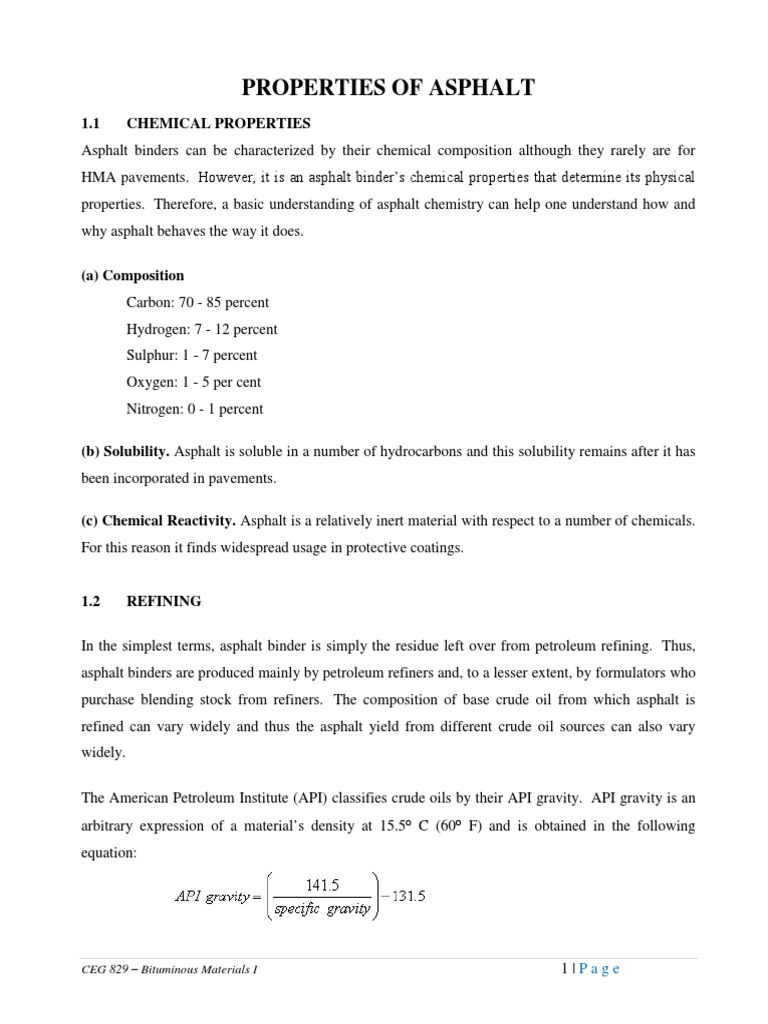 4 - Properties of Asphalt | PDF | Asphalt | Petroleum