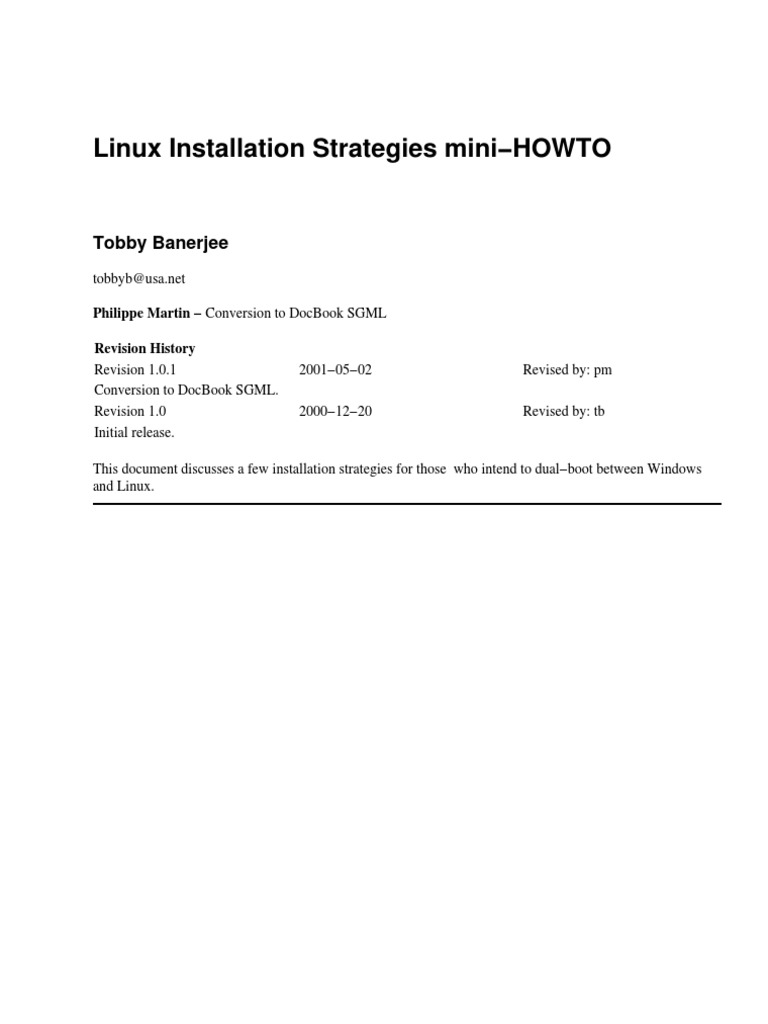 Install Strategies | PDF | Booting | Operating System Technology