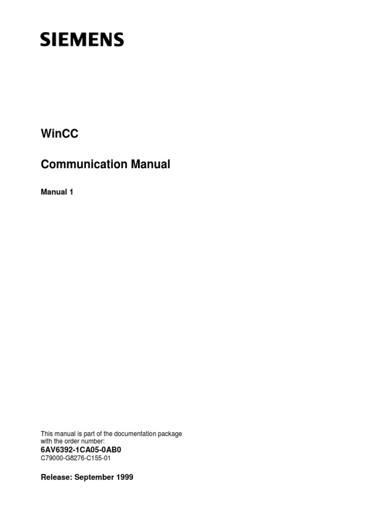 WinCC Communication Manual 1 PDF | PDF | Computer Network | Ethernet