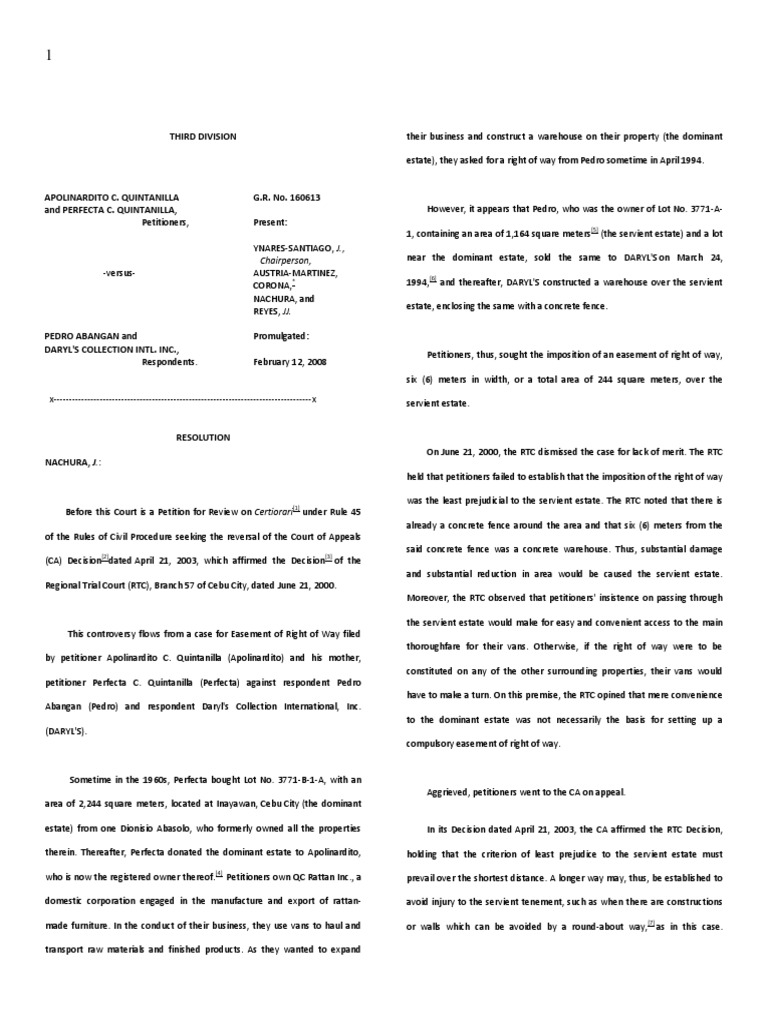 Right of Way | PDF | Just Compensation | Eminent Domain