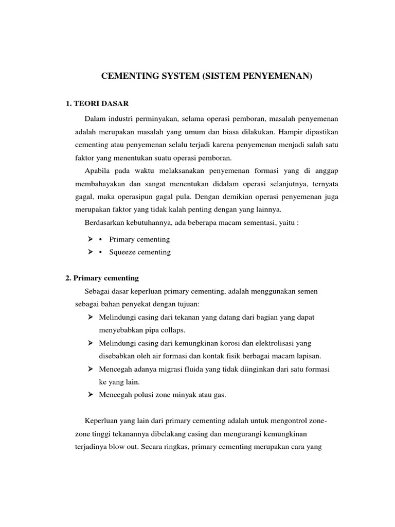 Cementing System | PDF