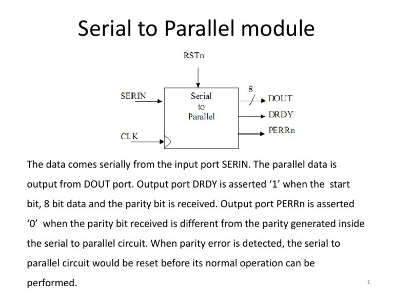 Serial To Parallel Module | PDF