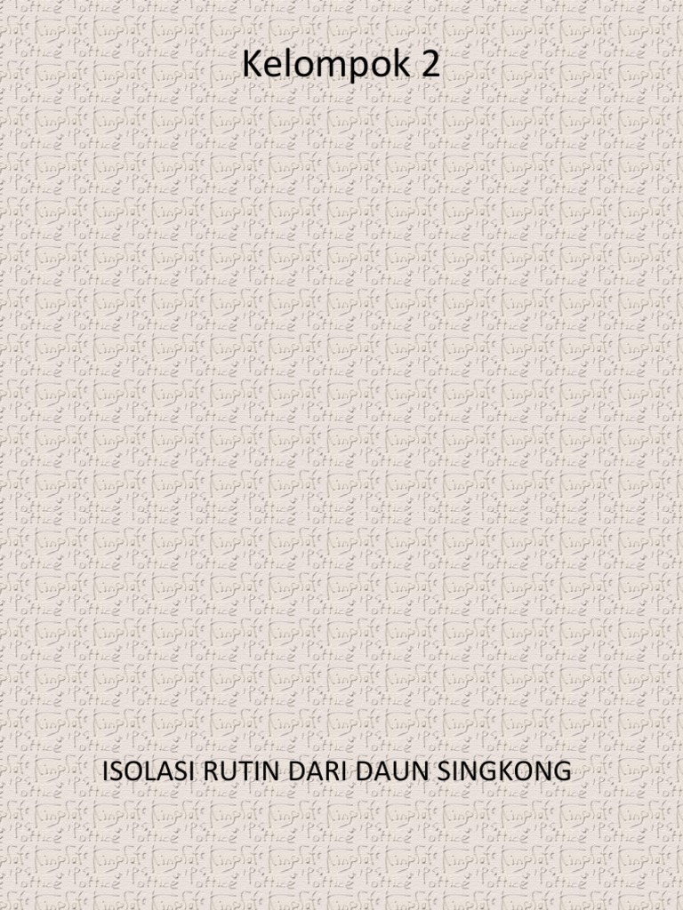 Karakterisasi Senyawa Rutin dari Ekstrak Daun Singkong Melalui Isolasi ...