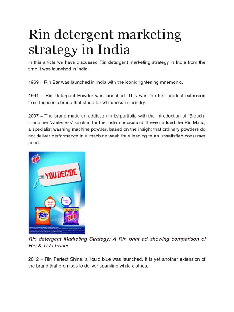 Rin | PDF | Advertising | Brand