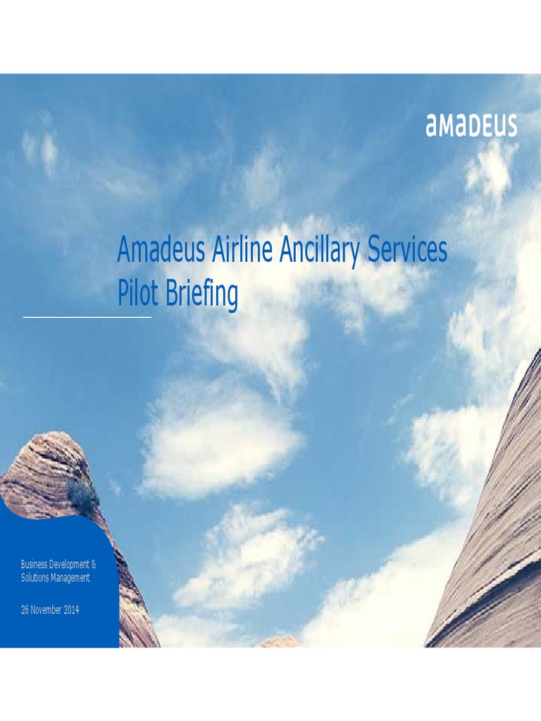 Amadeus Airline Ancillary Services.pdf | Transport Companies | Airlines