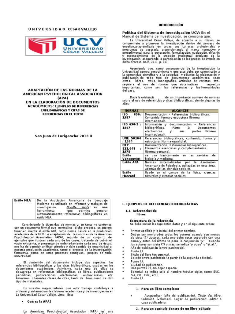 Ucv Normas Apa | PDF | Marketing | Bienes