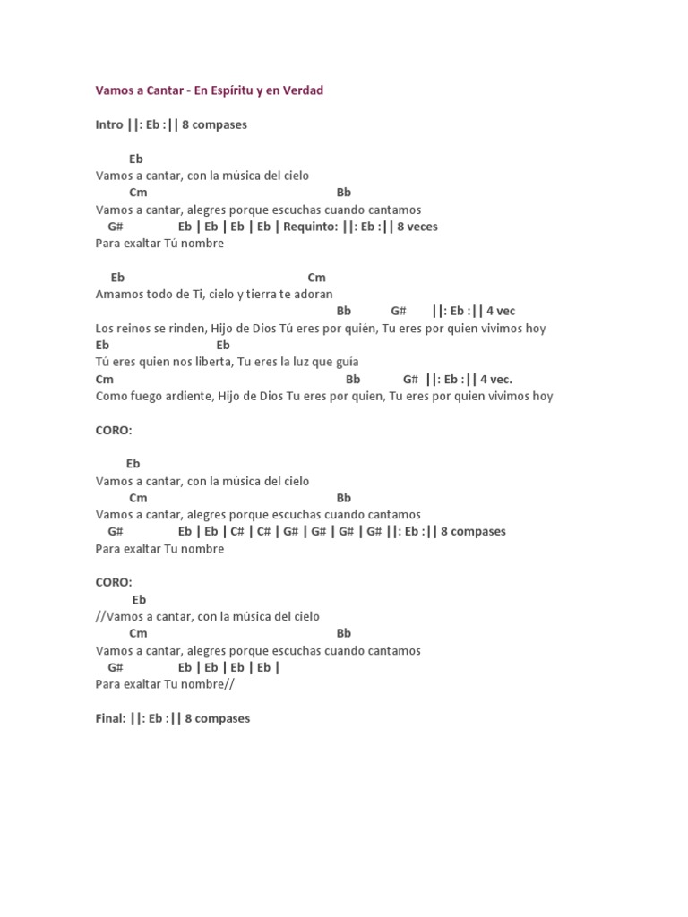 Vamos A Cantar | PDF | Cristo (título) | Salvación