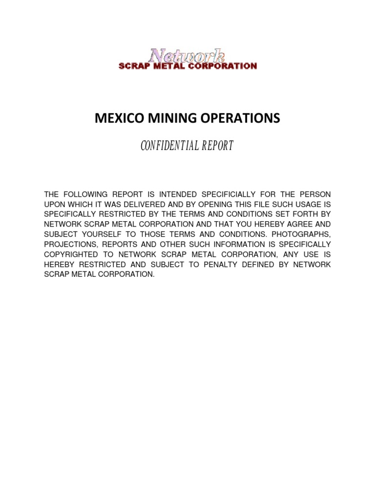 Mexico Mining Report | PDF | Iron Ore | Mining