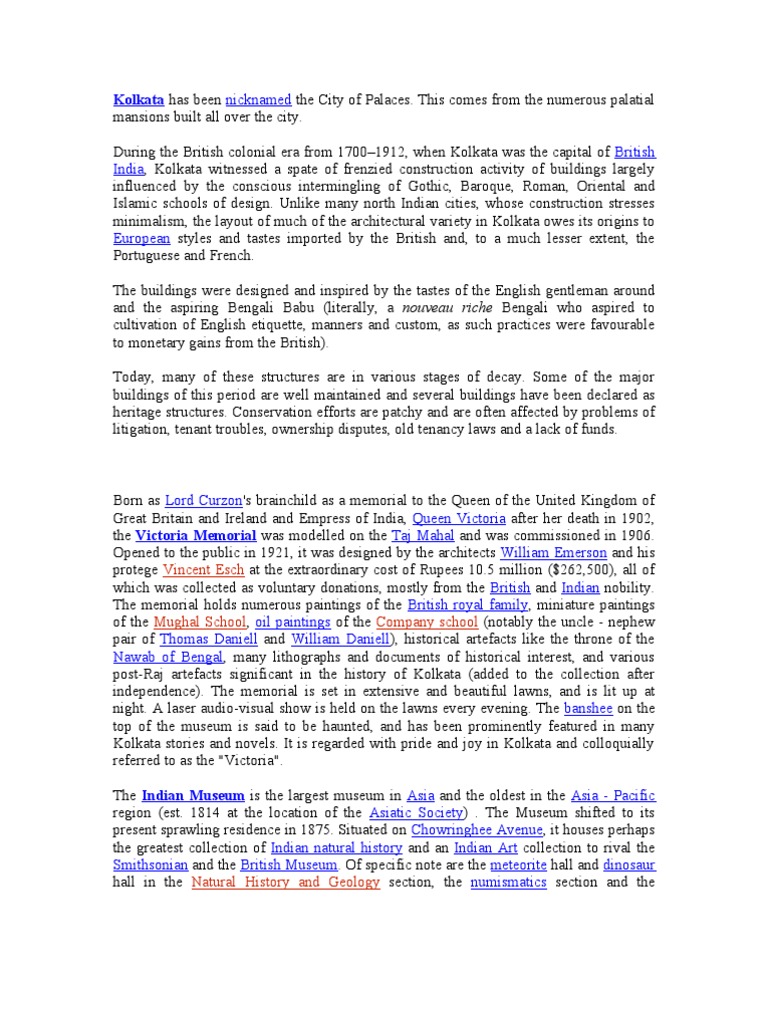 Kolkata: Vincent Esch | PDF | Library And Museum