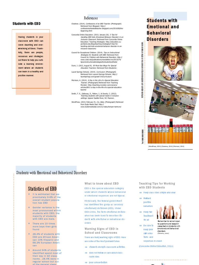 Emotional and Behavioral Disorders Informational Brochure | PDF ...