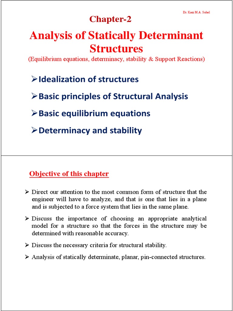 Statically Determinant Structure | PDF | Structural Analysis | Mechanics