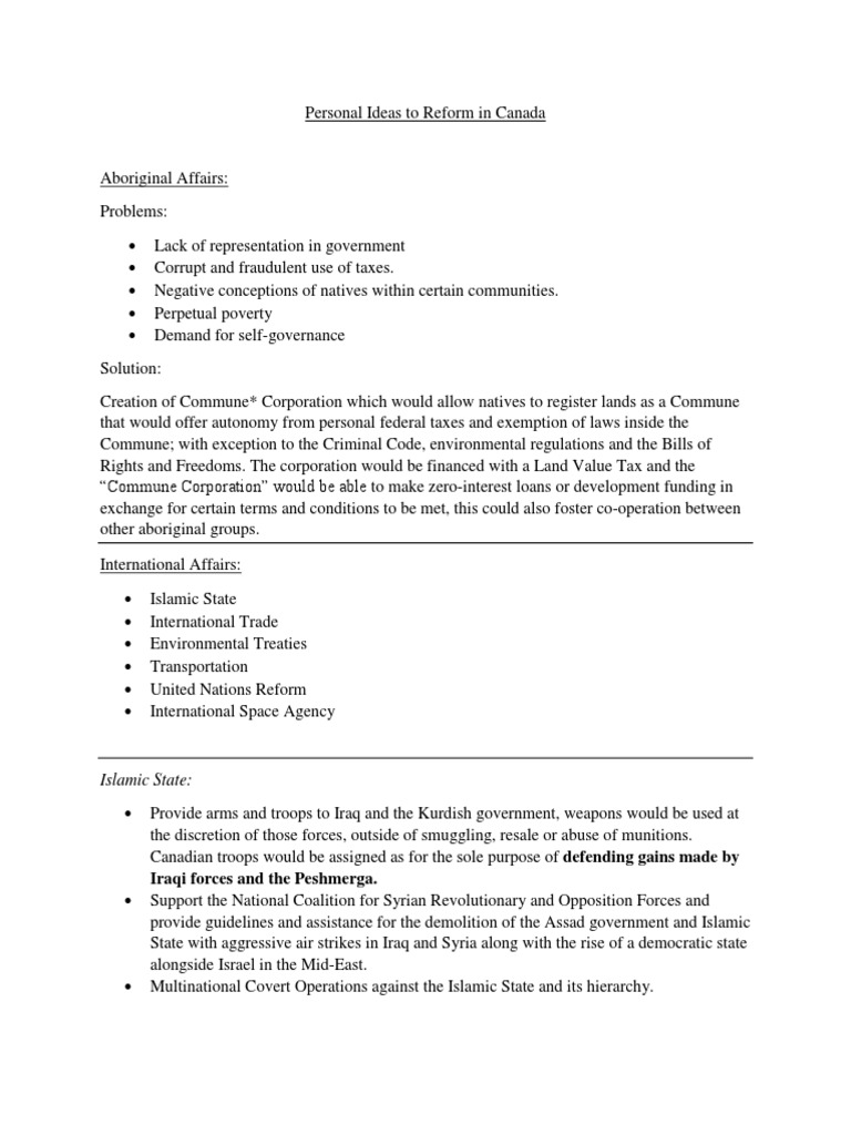Personal Reform in Canada | PDF | Capital Gains Tax | Canada