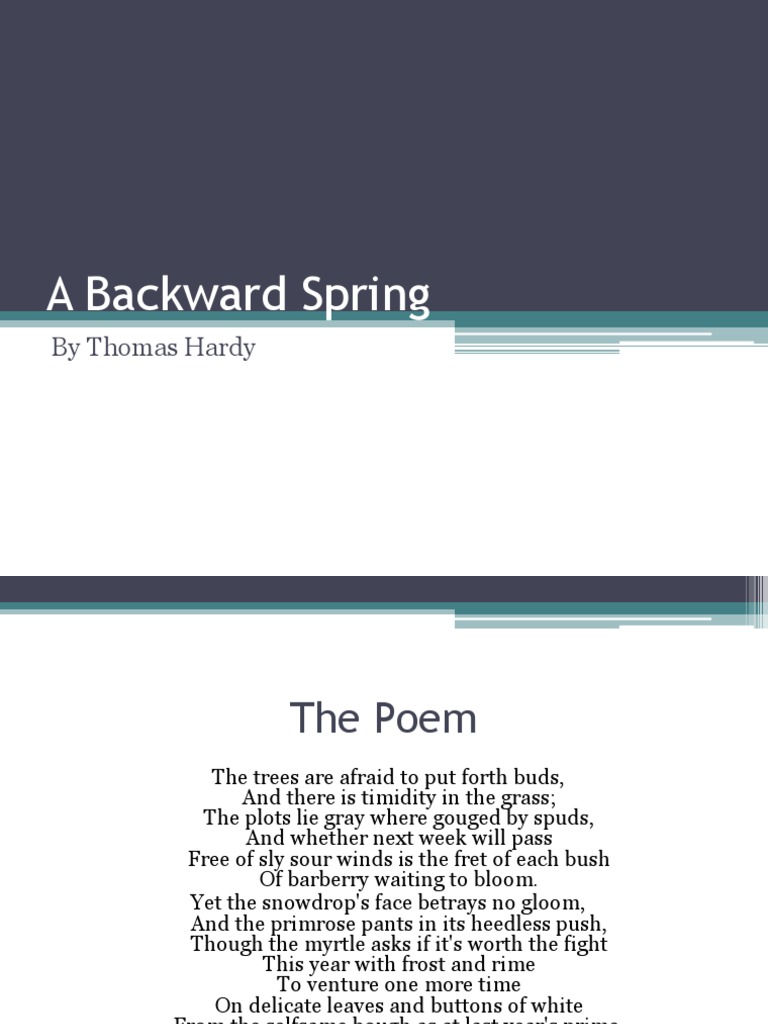 A Backward Spring | PDF | Frost | Plants