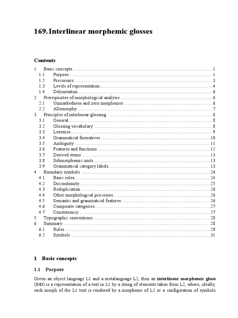LEHMANN, Ch. (2004) - Interlinear Morphemic Glossing | PDF | Morphology ...