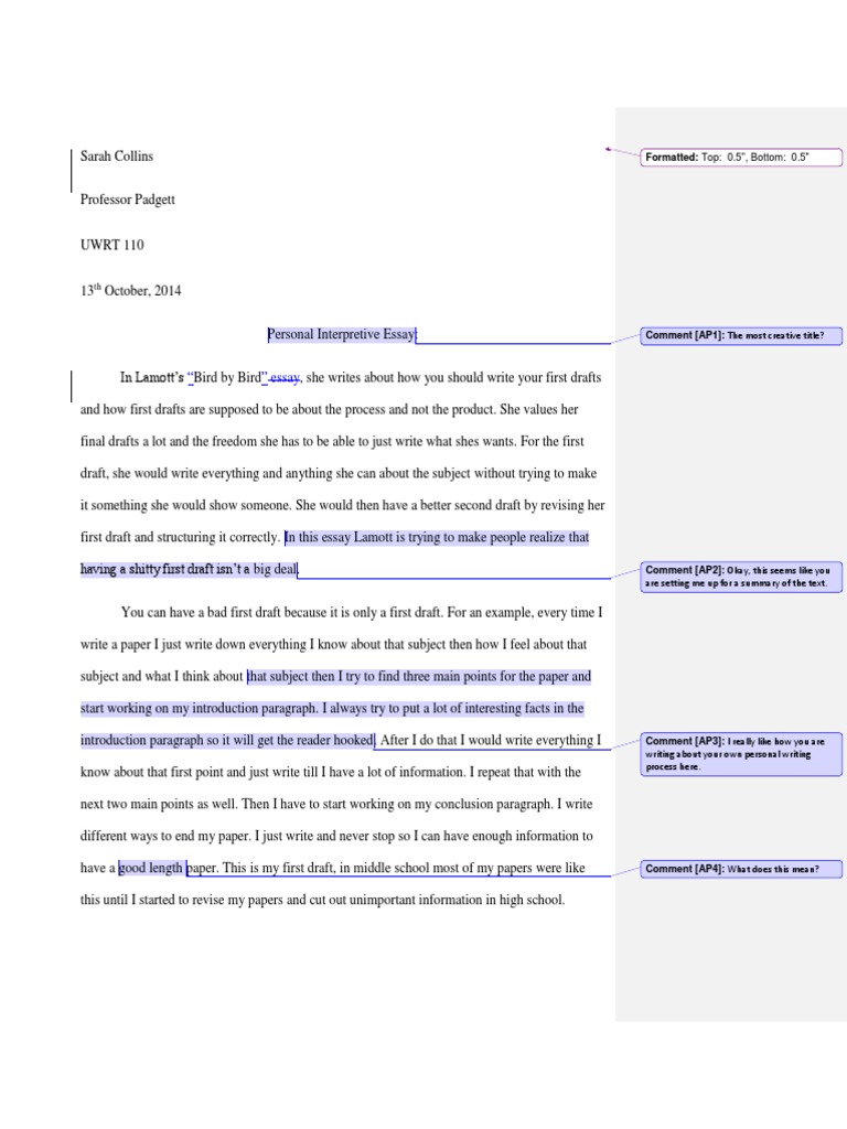 Embracing Shitty First Drafts | PDF | Essays