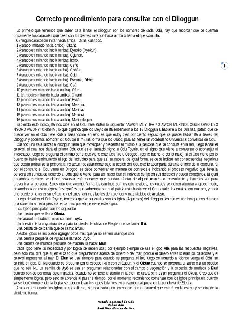 Ifa A Traves Del Diloggun | PDF | Santeria | Religión y creencia