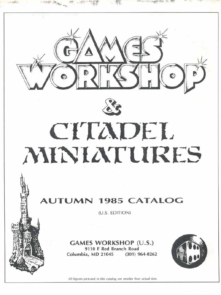Citadel Miniatures Catalog 1985 US | PDF