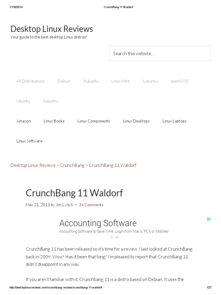 CrunchBang 11 Waldorf | PDF | Linux Distribution | Linux