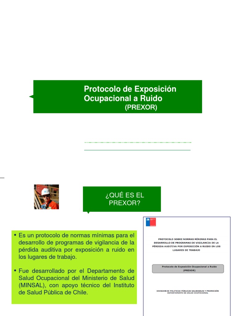 Protocolo PREXOR: Vigilancia Auditiva Laboral | PDF | Protocolos de ...