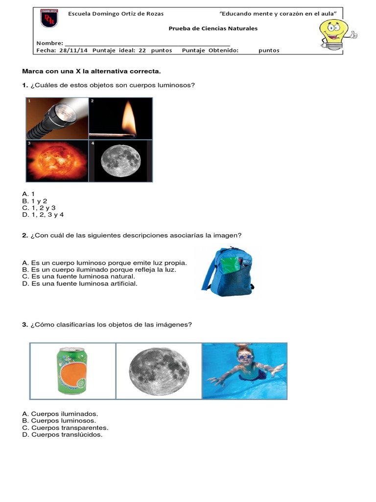 Cuerpos Luminosos e Iluminados en Ciencias | PDF | Sonido | Refracción