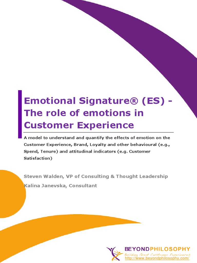 Emotional Signature® (ES) - The Role of Emotions in Customer Experience ...