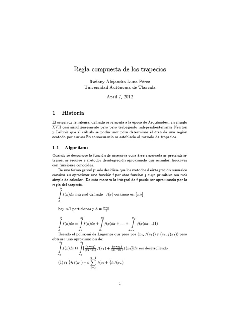 Metodo Del Trapecio | PDF | Excedente económico | Integral