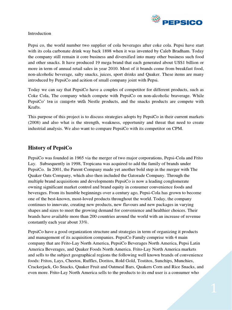 Write Up Pepssi | PDF | Pepsi Co | Coca Cola