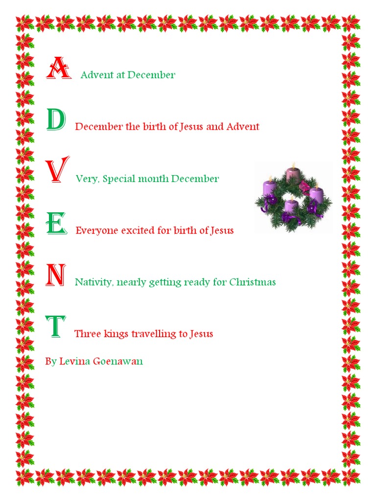 Advent Poem | PDF | Religion & Spirituality