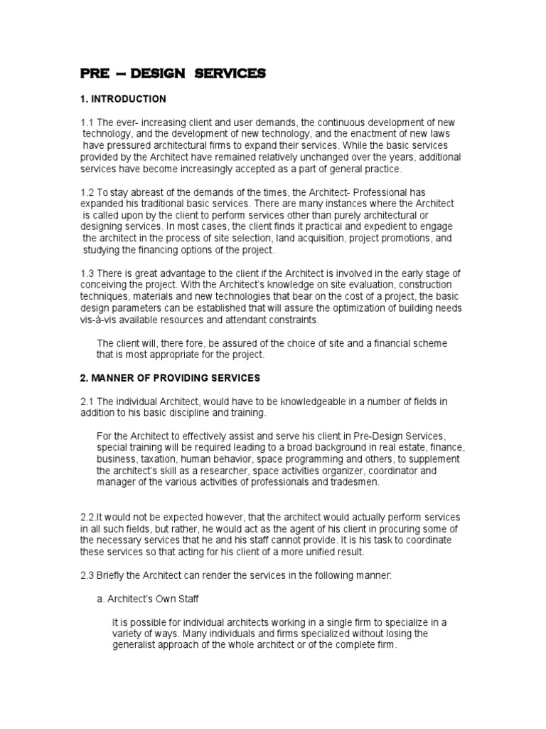 Reviewer - UAP DOC 201 - Pre Design Services | PDF