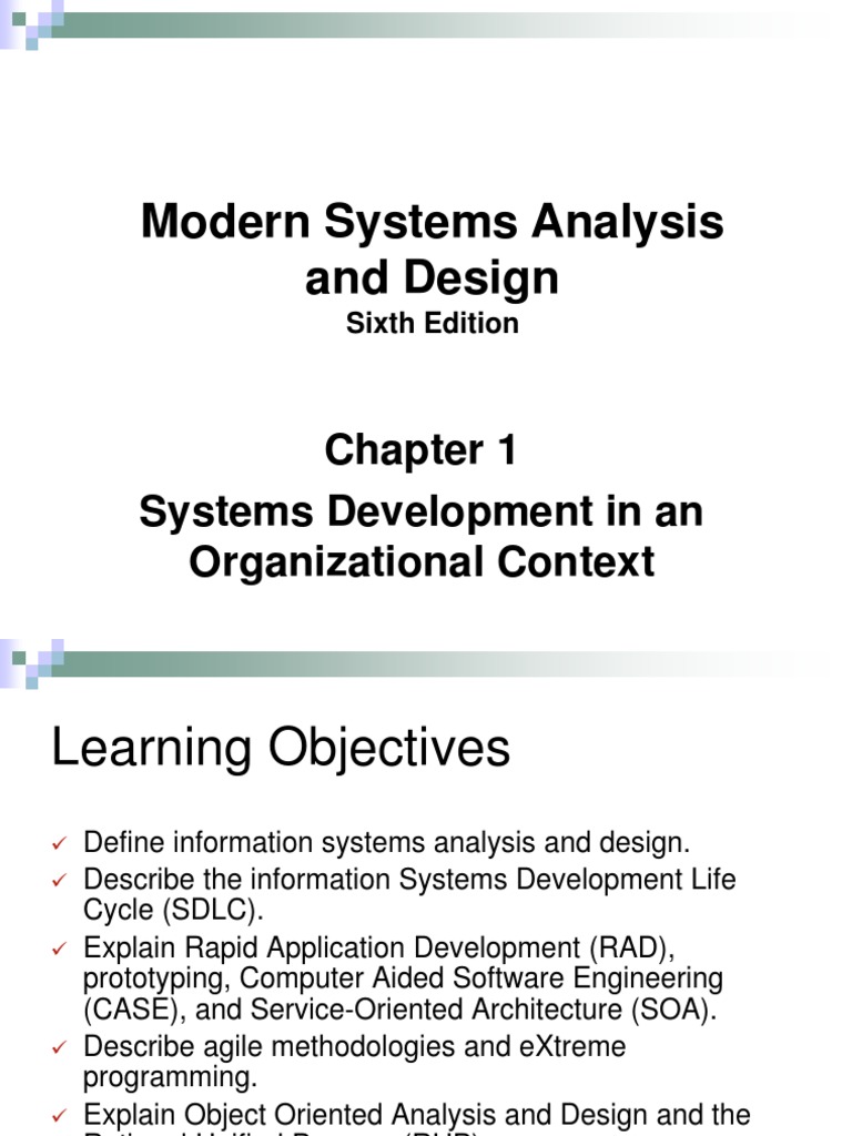 Modern Systems Analysis and Design | PDF | Software Development Process ...
