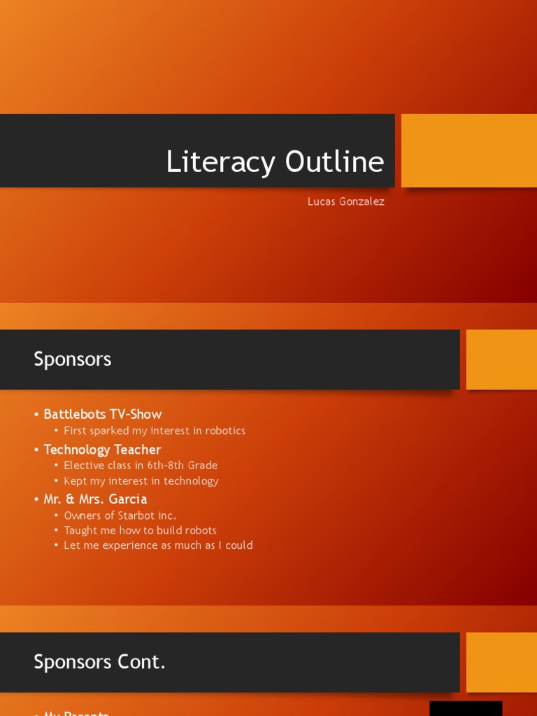 Literacy Outline | PDF | Leisure