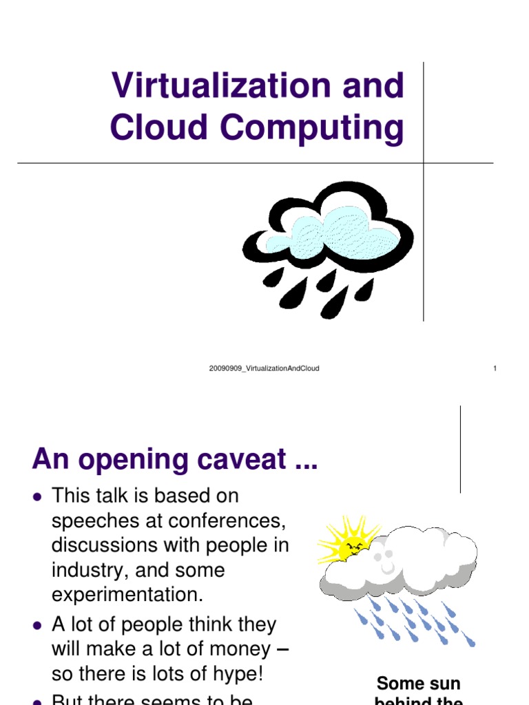 Virtualization and Cloud Computing: Norman Wilde Thomas Huber | PDF | Virtual Machine ...