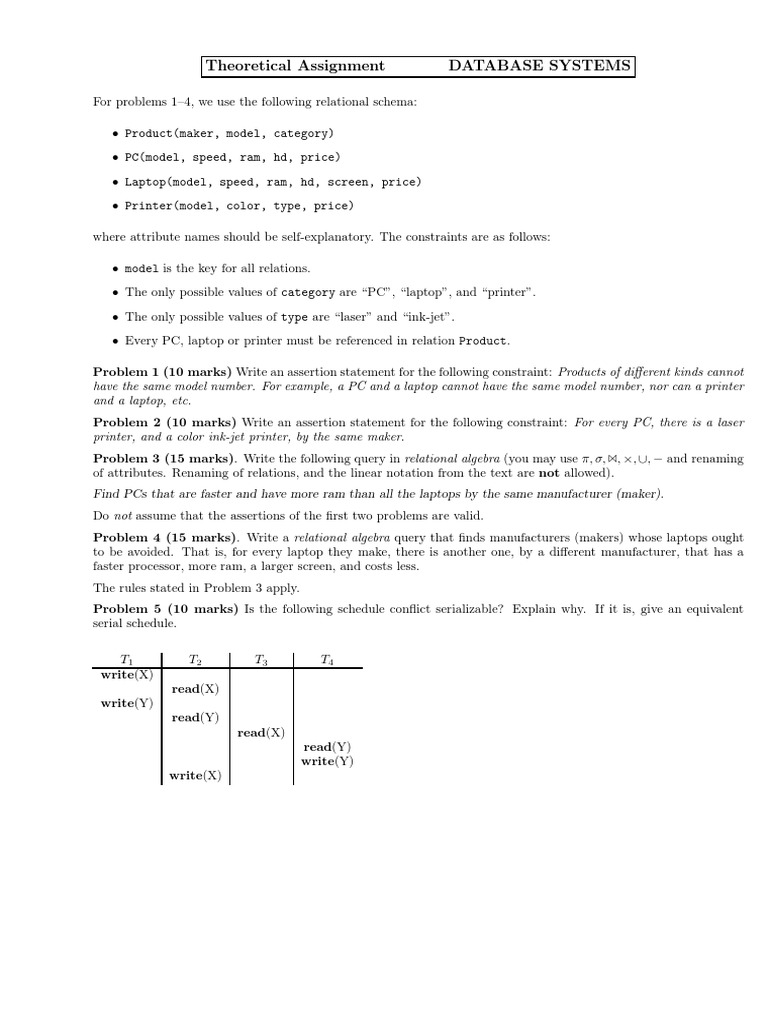 Theoretical Assignment Database Systems | PDF | Personal Computers | Information Retrieval