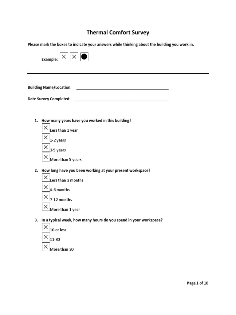 Thermal Comfort Survey | Mechanical Fan | Hvac