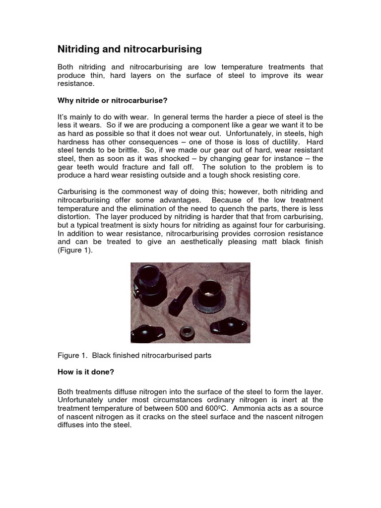 Nitriding and Nitrocarburising | PDF | Wear | Steel
