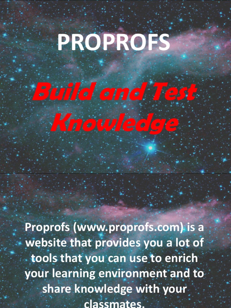 Proprofs: Build and Test Knowledge | PDF