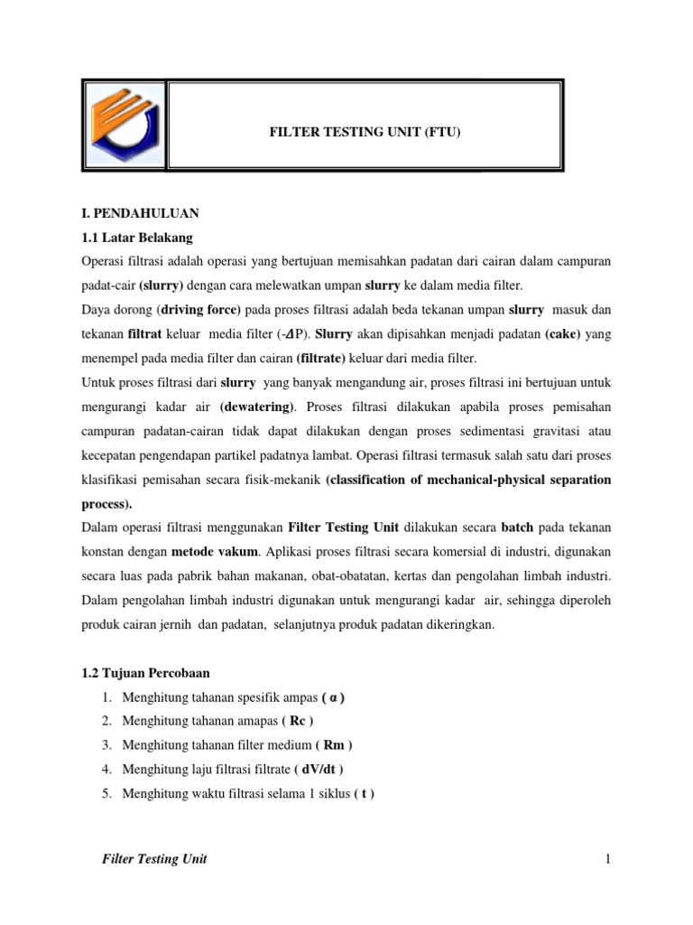 Modul Filter Testing Unit | PDF