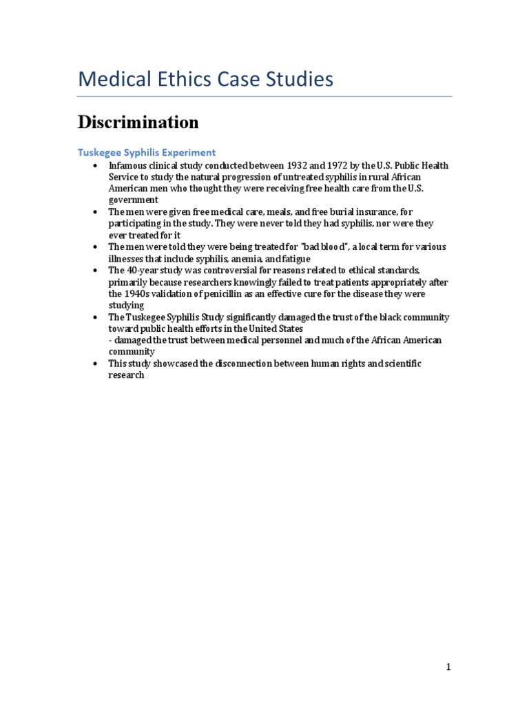 Medical Ethics Case Studies | PDF | Abortion | Medical Ethics